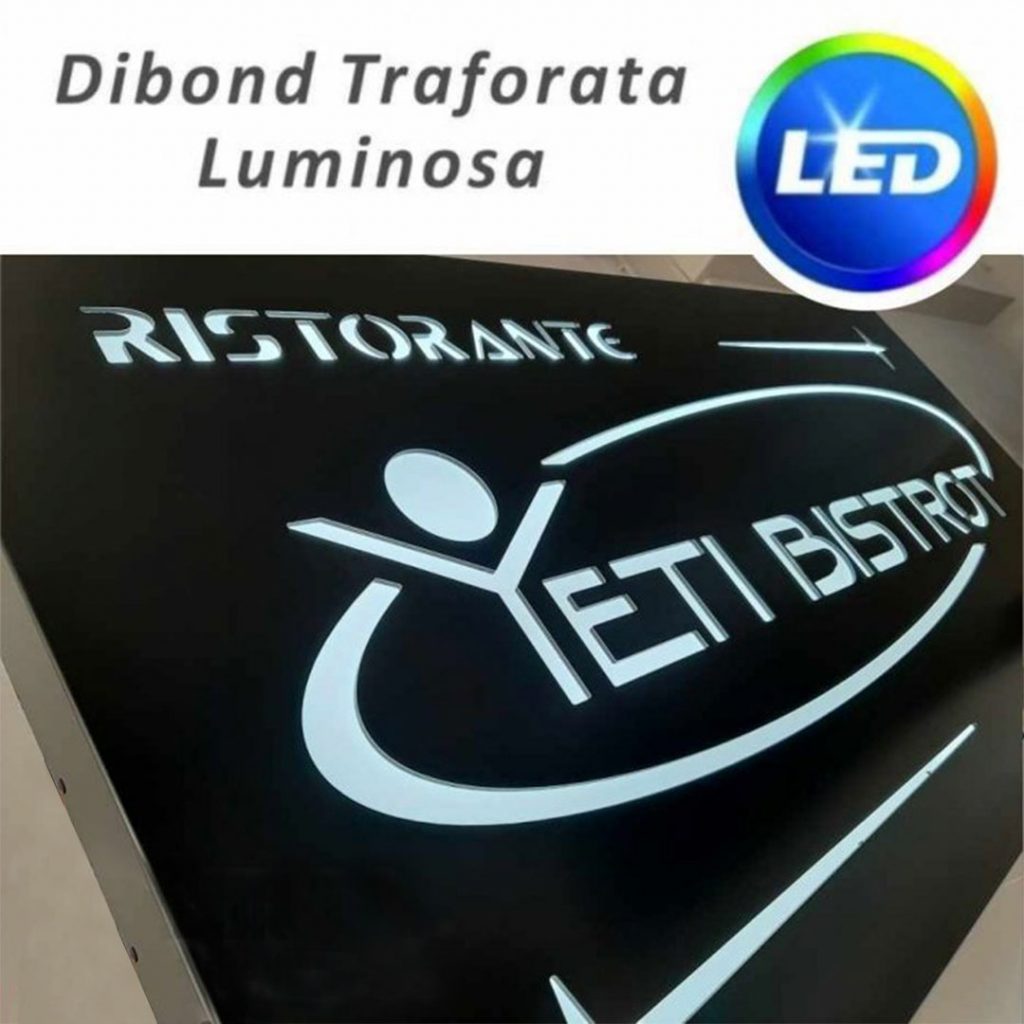 Insegna Luminosa traforata in Dibond – SignFactory